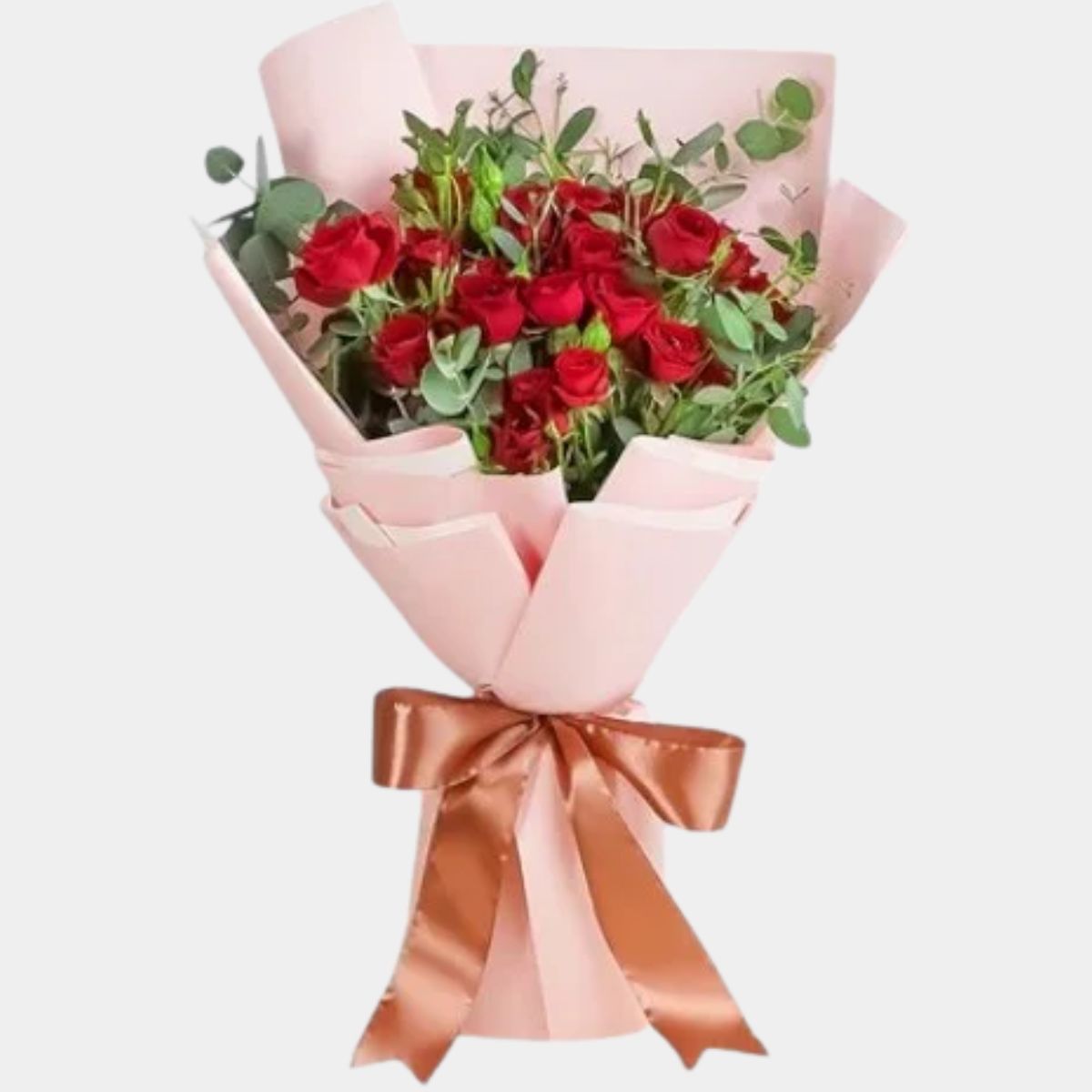 Crimson Romance Baby Red Roses Bouquet | FloraKuwait.com